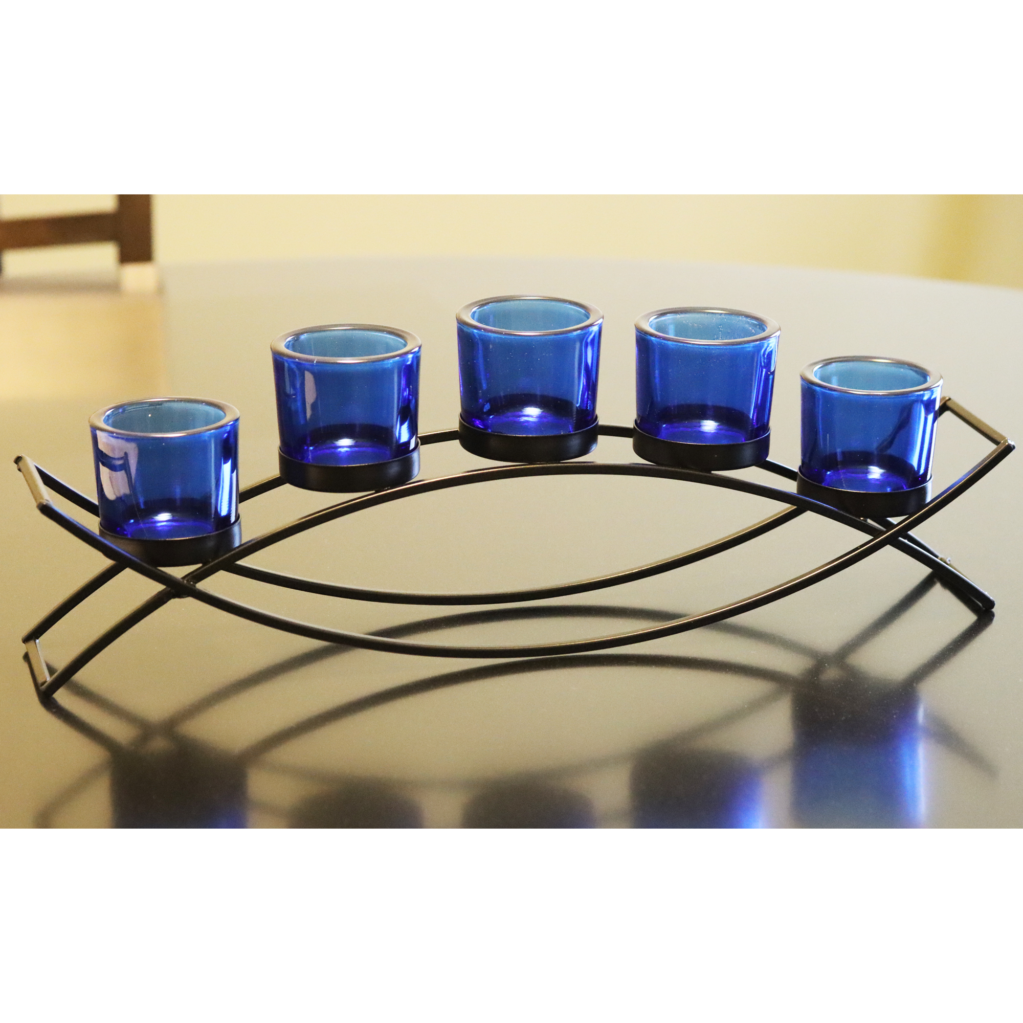 Wholesale Black Arch Candle Holder Table Centerpieces, Blue Cups - Buy ...