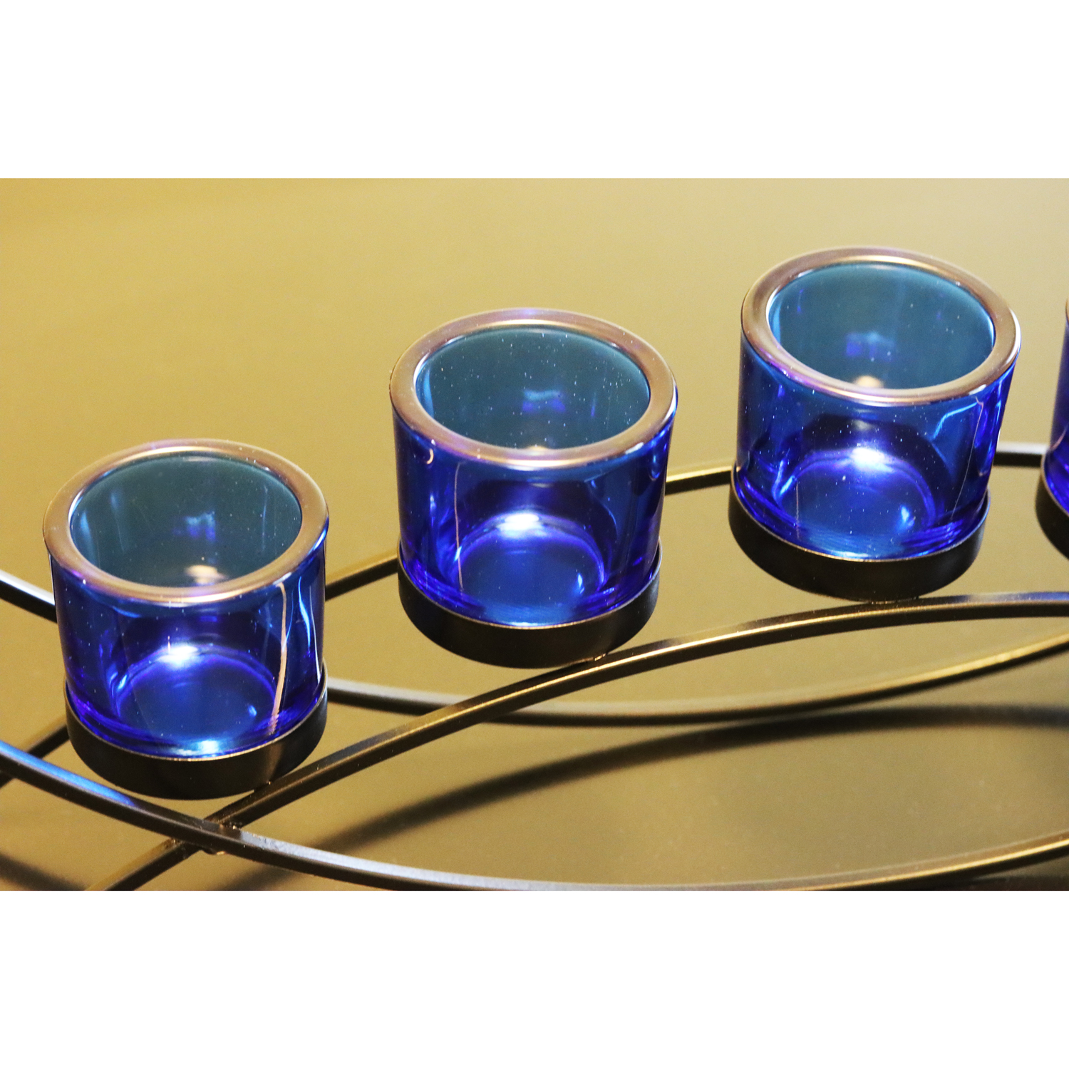 Wholesale Black Arch Candle Holder Table Centerpieces, Blue Cups - Buy ...